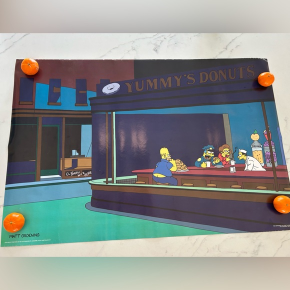 Simpsons | Art | The Simpsons Yummys Donuts Diner Poster 36x24 | Poshmark